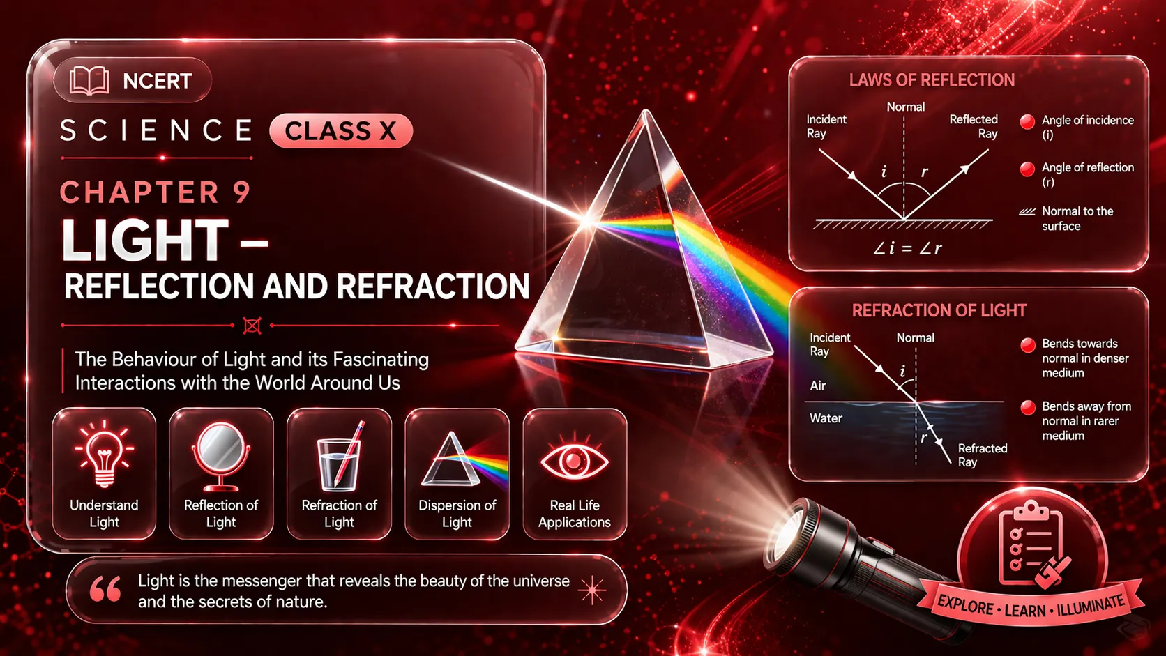 Master Light Class 10: Reflection, Refraction, Ray Diagrams & More