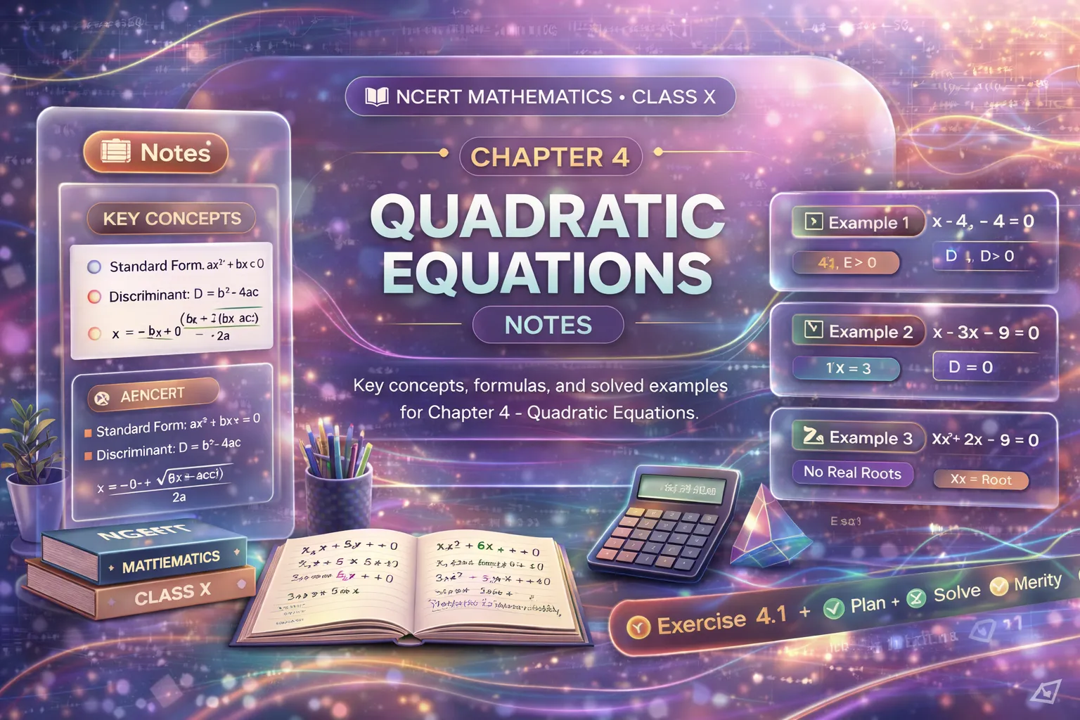 Class 10 Maths Ch 4 Notes: Quadratic Equations (NCERT)